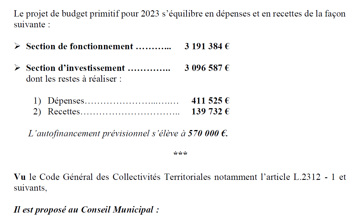 Nos Nouveaux échos du Conseil (11/04/23): le vote du budget 2023 – Le ...
